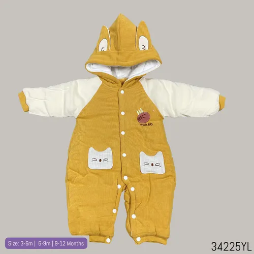 Monowa Mart | Hooded & Padded Robot Snowsuit-Yellow